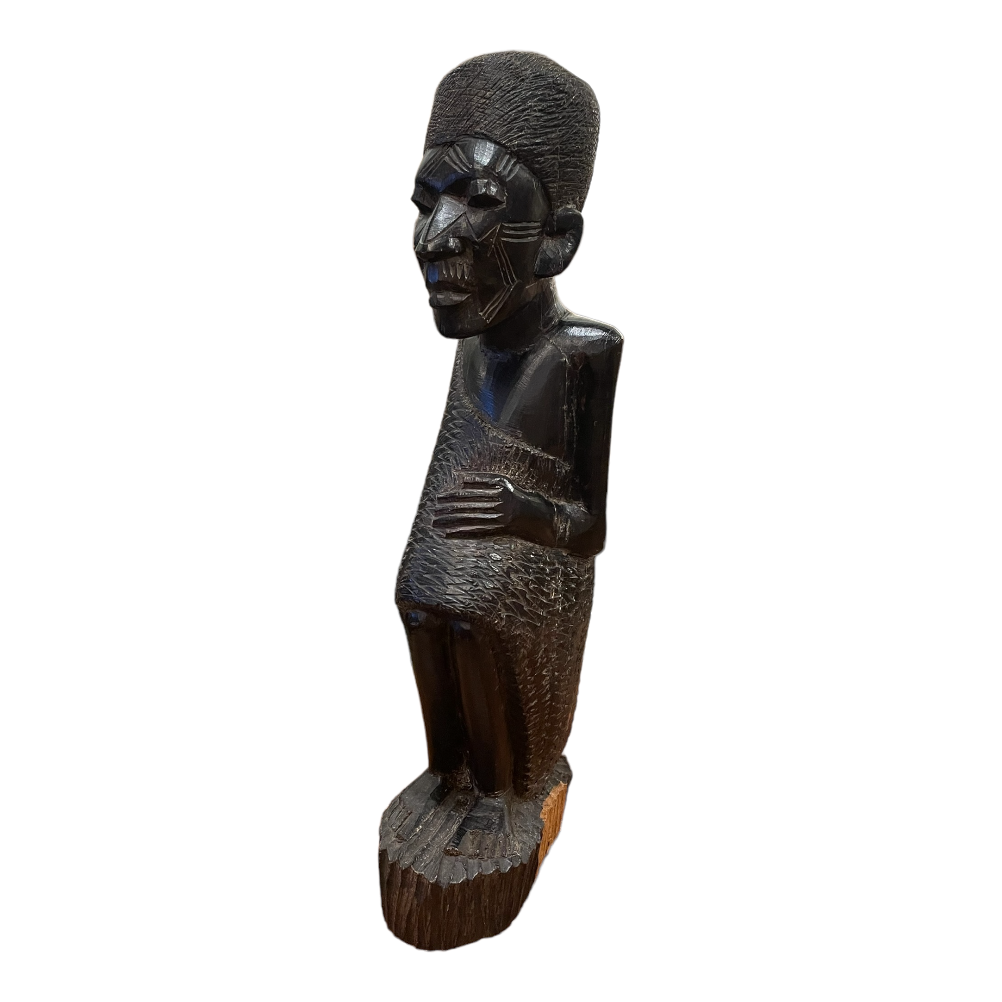 Hand Carved Ebony Wood Tribal Elder – Awake Decor